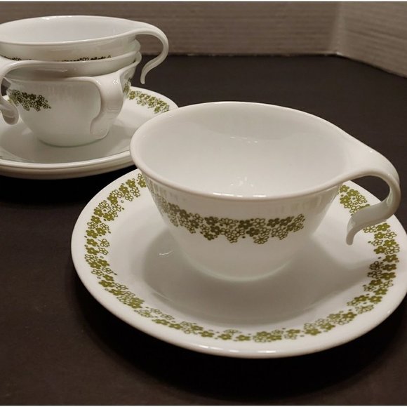 Corelle | Kitchen | Corelle Crazy Daisy Tea Cups Saucers Plates Set ...